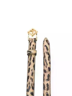 Fendi Leopard-print Leather Belt