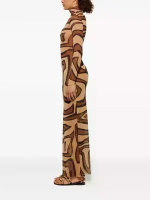 Emilio Pucci Labirinto-print Tulle Dress