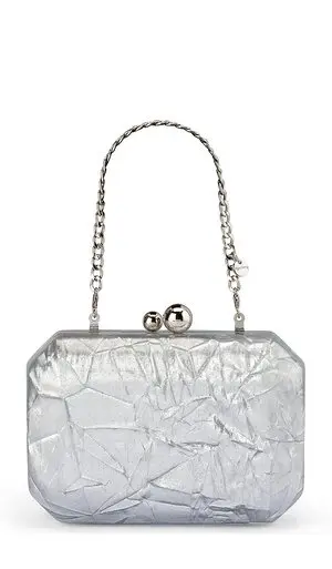 OLGA BERG Mateo Metallic Clutch