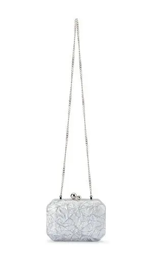 OLGA BERG Mateo Metallic Clutch