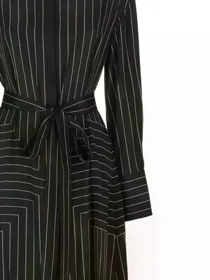 JOSEPH Orlana Striped Belted Midi Dress
