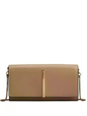 TOD'S Chain-strap Leather Wallet - Neutrals