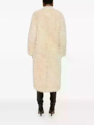 STAND STUDIO Long-sleeved Faux Fur Coat