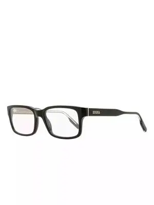 Zegna Rectangular Eyeglasses - Black