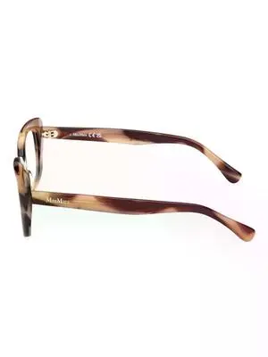 Max Mara Geometric Tortoiseshell Frame Eyeglasses