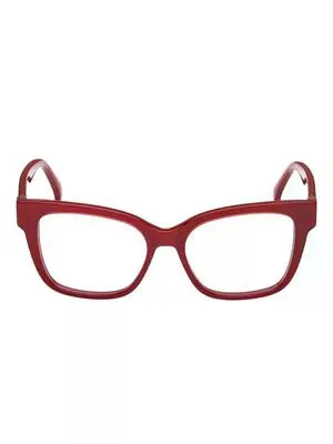 Max Mara Rectangle-frame Eyeglasses - Red