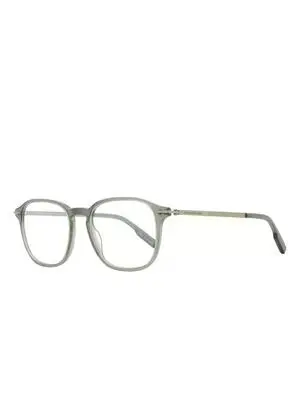 Zegna Keyhole Square Frame Glasses - Grey