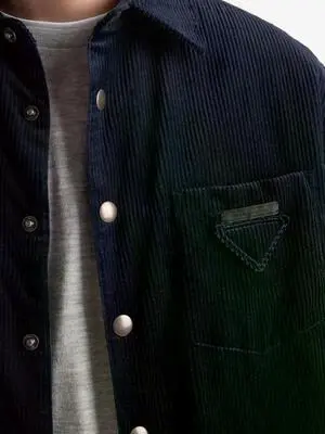 Prada Corduroy Patch-pocket Shirt