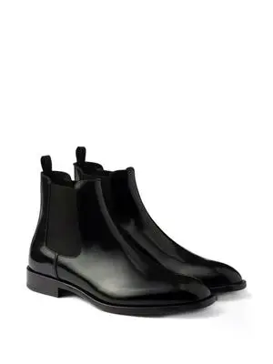 Prada Elastic-gusset Chelsea Boots - Black