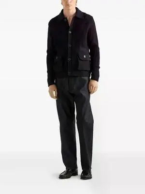 Prada Ribbed Wool Cardigan