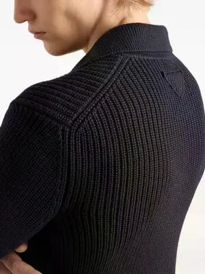 Prada Ribbed Wool Cardigan