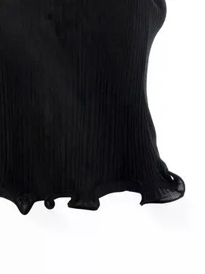 Fendi Ruffled High-neck Top - Black