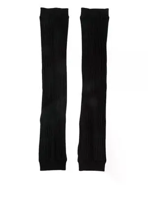 P.a.r.o.s.h Ribbed Knit Long Gloves - Black