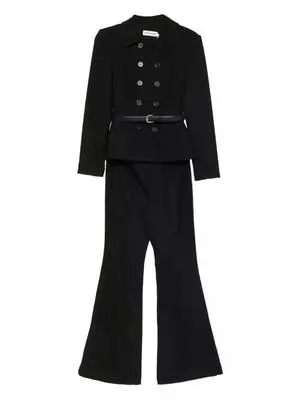 SELF-PORTRAIT Double-breasted Jumpsuit - Black