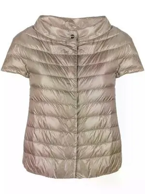 Herno Margherita Short-sleeve Quilted Jacket - Brown