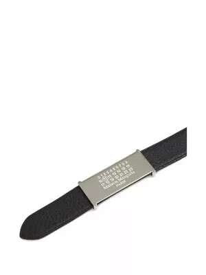 MAISON MARGIELA Leather Belt With Plaque Buckle