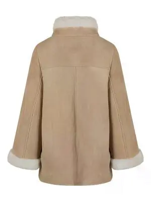 FAY Shearling-trim Coat - Neutrals
