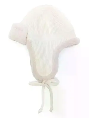 Miu Miu Logo-patch Trapper Hat - White
