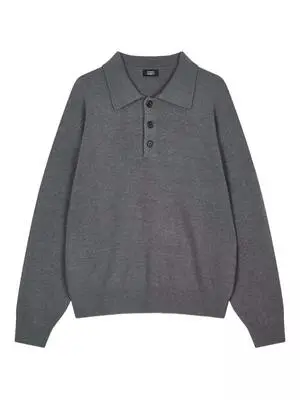 STUDIO TOMBOY Long-sleeve Polo Shirt - Grey
