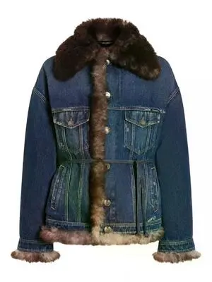 Dolce & Gabbana Fur-trimmed Denim Jacket