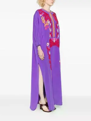 Emilio Pucci Embroidered Silk Maxi Dress