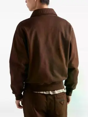 Prada Triangle-logo Half-zip Polo Shirt