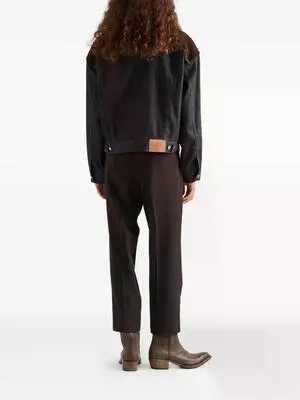 Prada Suede-panel Denim Jacket