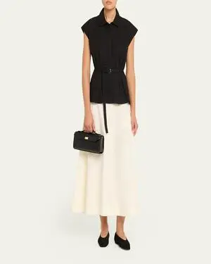 ANYA HINDMARCH Mortimer Boxy Leather Clutch Bag - Black