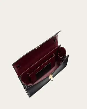 ANYA HINDMARCH Mortimer Boxy Leather Clutch Bag - Black