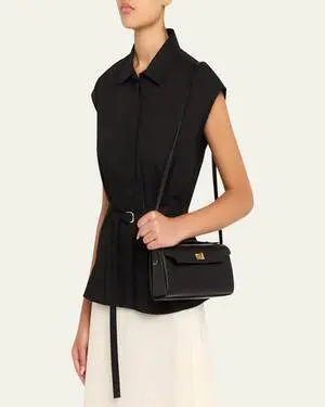 ANYA HINDMARCH Mortimer Boxy Leather Clutch Bag - Black