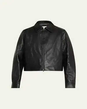 Vince Cropped Faux Leather Jacket