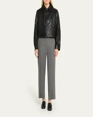 Vince Cropped Faux Leather Jacket