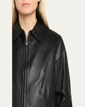Vince Cropped Faux Leather Jacket