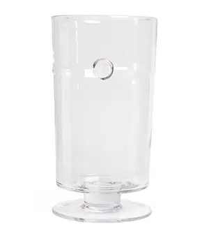 Harrods Large Glass Emblem Vase - Clear