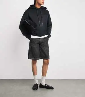 Amiri Cotton-linen Blend Ma Quad Shorts - Black