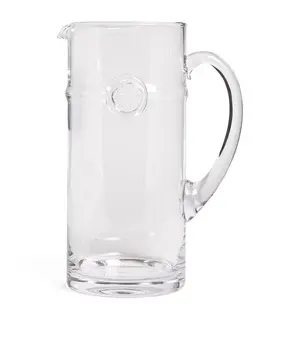 Harrods Glass Emblem Jug - Clear