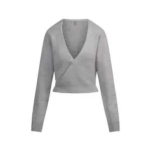 SKIMS Textured Knit Wrap Sweater