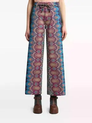 Etro Printed Wide Leg Jeans