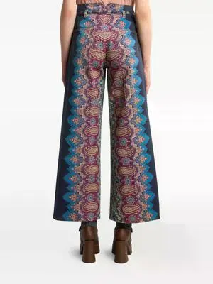 Etro Printed Wide Leg Jeans
