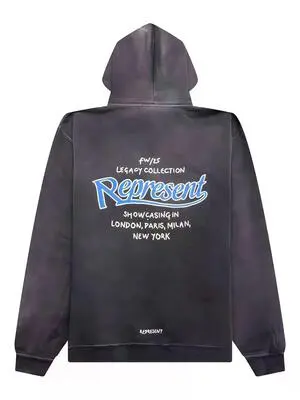 REPRESENT Logo-print Hoodie - Black