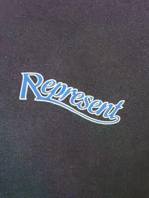 REPRESENT Logo-print Hoodie - Black