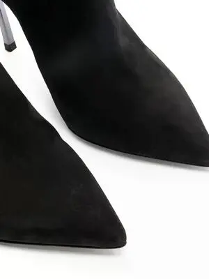 Casadei 100mm Metallic-heel Over-the-knee Suede Boots - Black