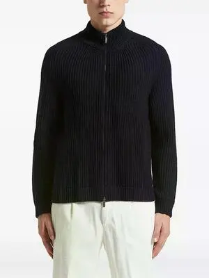 Peserico Ribbed Zip-up Cardigan