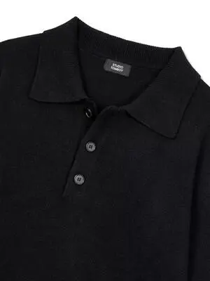 STUDIO TOMBOY Long-sleeve Polo Shirt - Black
