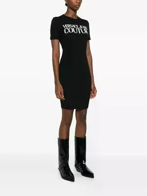 Versace Logo-print Dress - Black