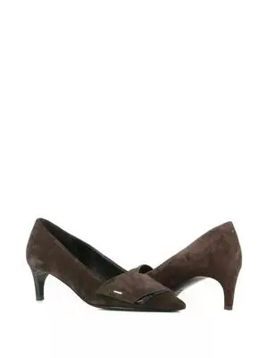 DEL CARLO 55mm Pointed Toe Suede Pumps