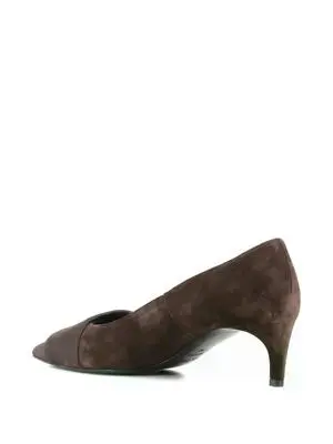 DEL CARLO 55mm Pointed Toe Suede Pumps