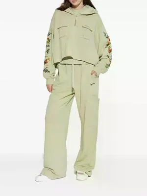Off-White Floral Hoodie - Green