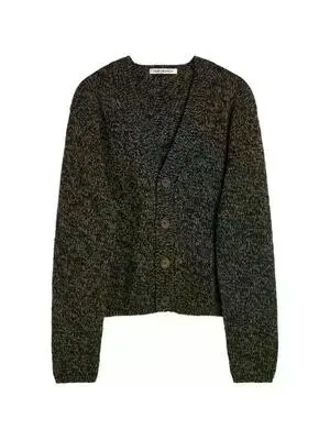 Our Legacy Speckled V-Neck Cardigan Brown