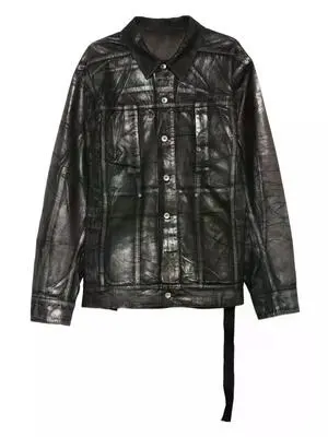 Rick Owens Jumbo Metallic-effect Denim Jacket